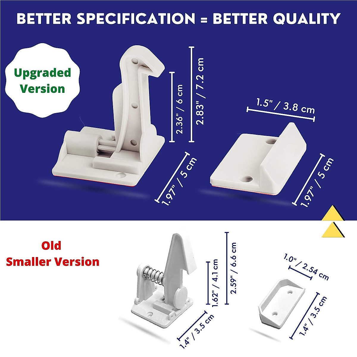 Invisible Baby Proofing Cabinet Locks - Upgraded Version with Strong Adhesive 10x Child Safety Proof Spring Locks for Cabinet & Drawer Toddler and Child Proofing Safety Latch Lock Solution by G2eComme