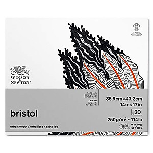 Winsor & Newton, Bristol Paper Pad 250 gsm, 14x17", 20 Sheets