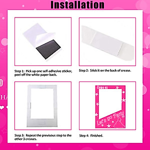 Hot Pink Girls Photo Booth Props Princess Doll Theme Decor Come on Let's Go Party Photo Booth for Bachelorette Party Decoration Pink Girls Birthday Bridal Shower Pink Party Supplies