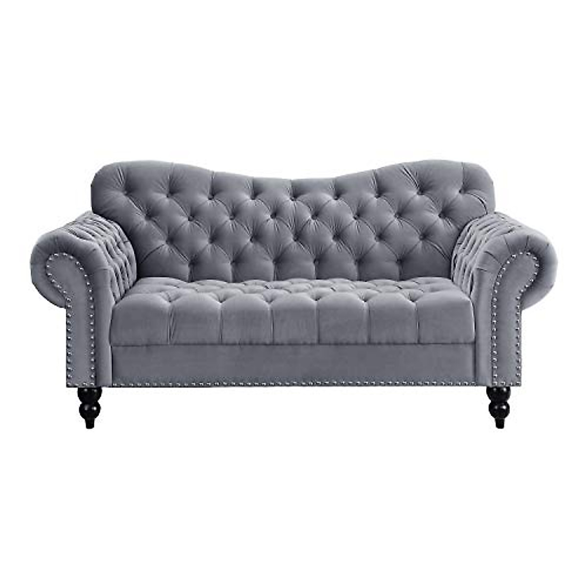 Lexicon Cruz Living Room Loveseat, Dark Gray