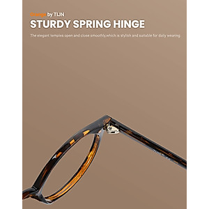 TIJN Vintage Glasses for Women Men Thick Round Rim Eyeglasses Clear Lens