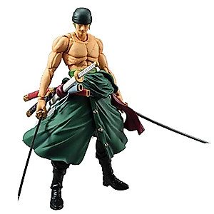 HOUYSA Japanese Animation Integrated Rolonoa Zoro Statue Fighting Version. Pirate King Three Knife Flow Movable Solon PVC Action Model Series Cool Stunt Doll Toys