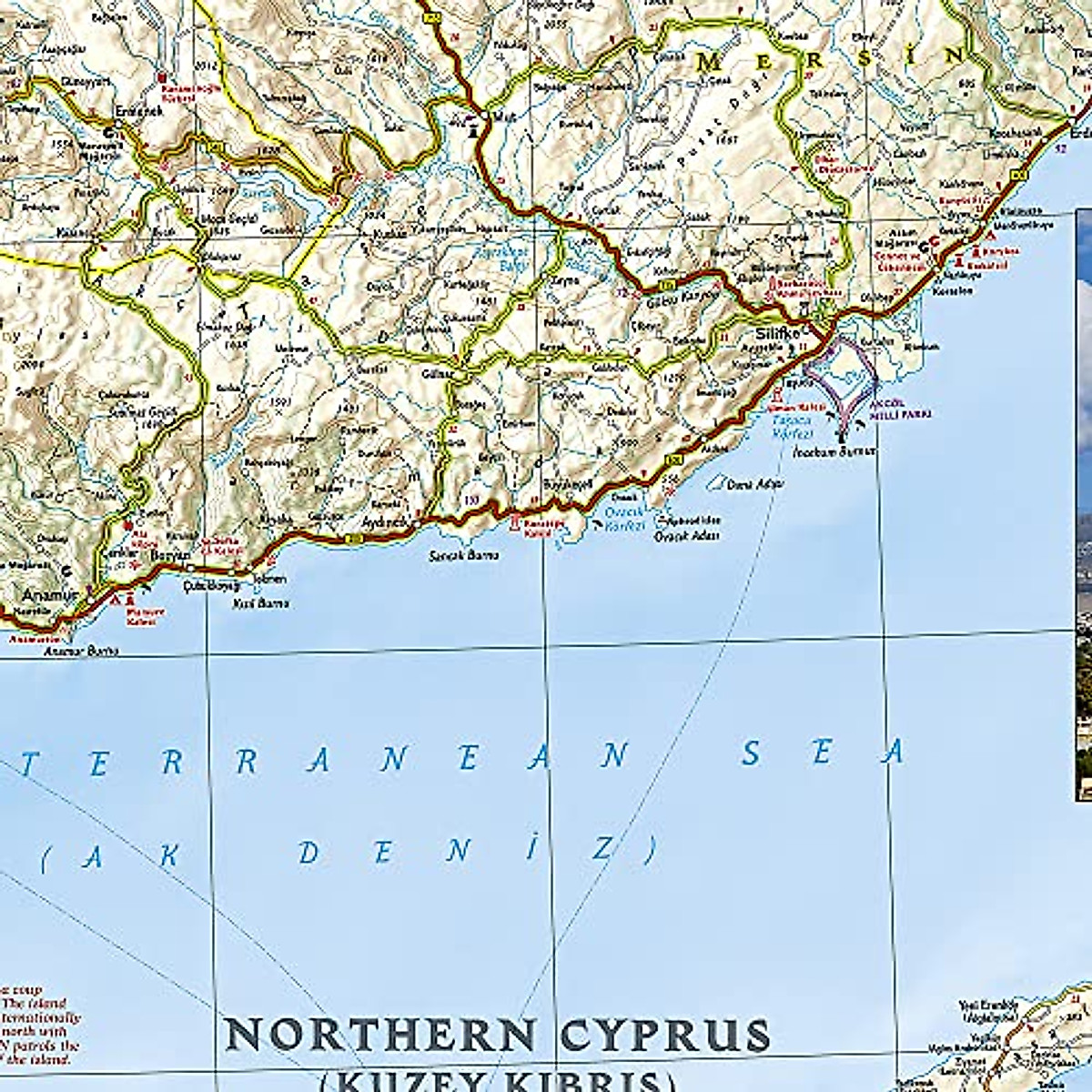 Türkiye (Turkey): Mediterranean Coast Map (National Geographic Adventure Map, 3019)