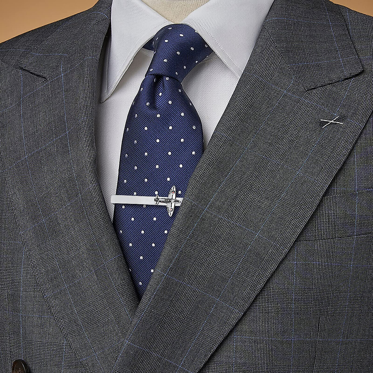 HAWSON Gold Tie Clip for Men, 2 inch /2.5inc Tie Clip with Set for Men's Necktie, Cufflinks with Tie Clip Set for Men, Tie Bar Clip Set Gift Set for Father, Brother, Husband