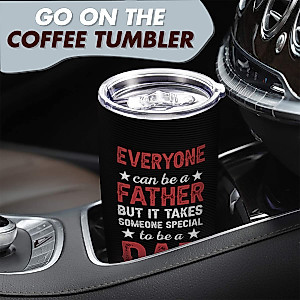 wowcugi Personalized New Dad Gifts For Promoted To Father Tumbler Coffee Travel Mug Expecting Gifts For Men Birthday Husband Cup Gift