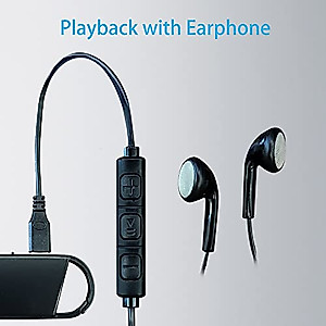 64GB Voice Recorder with Playback, Keychain Voice Activated Recorder with Triple Noise Reduction, Mini Recorder with 750 Hours Storage and 30 Hours Battery Time, for Class Lecture, Interview, Meeting