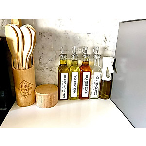 Bamboo Salt and Pepper Box with Magnetic Swivel Lid and Built-in Serving Spoon For Kitchen | Decorative Bath Salt Containers | Wooden Salt Box has Dual 5 Ounce Capacity | Salt Cellar for Counter