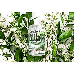 Urban Hydration Aloe Vera Leaf Micellar Water | Natural Cleanser and Moisturizer, Paraben and Sulfate Free, Anti-Aging, For All Skin Types | Leaves Skin Feeling Soft and Moisturized, 16.9 Ounce