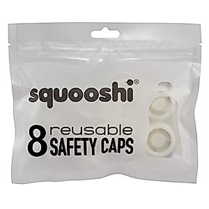 Squooshi Universal Replacement Cap for All Reusable Food Pouches, 8 Count