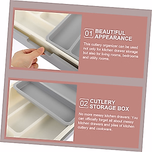 Cabilock 1 Set household utensil case portable utensil storage holders household cutlery organizer household products tableware Finishing tray drawer cutlery organizer Chopsticks