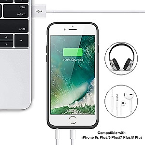 Battery Case for iPhone 6s Plus/6 Plus/7 Plus/8 Plus 8500mAh, Rechargeable Charging Case for iPhone 6Plus Extended Battery Pack Charger Apple 6s Plus Portable Power Bank Cover for 7Plus 8Plus (5.5”)