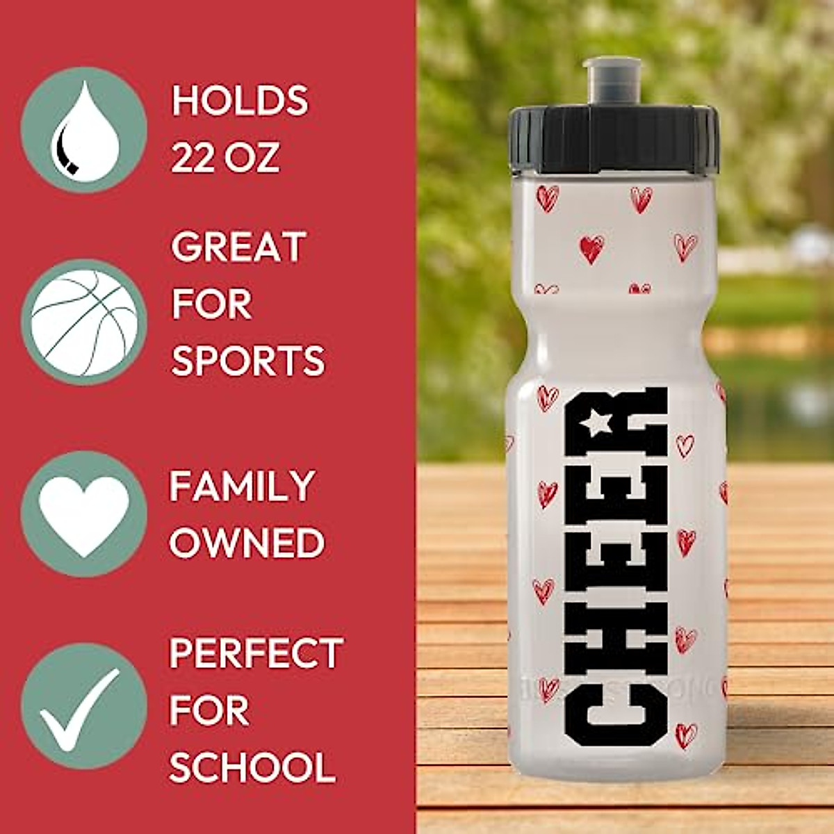 50 Strong Kids Water Bottle | 22 oz. BPA- Free Sports Squeeze Water Bottles with Pull Top Cap |Perfect Water Bottle for School | Reusable & Durable for Boys & Girls | Made in USA