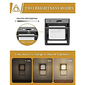 DORESshop Farmhouse Night Light Plug in, Dimmable LED Dusk to Dawn Sensor Night Light, Adjustable Brightness 110V, Soft White 3000K for Bedroom, Hallway, Nursery