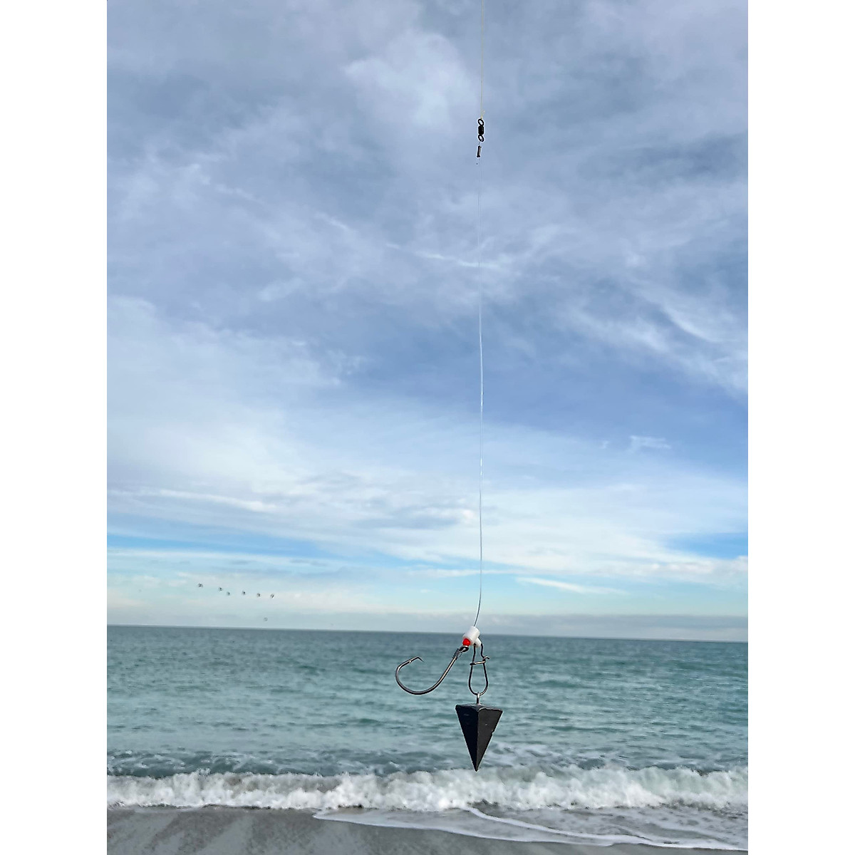 3 Pack 'Cannonball Rig' Red Drum Surf Fishing Rigs 100LB Mono (8/0)