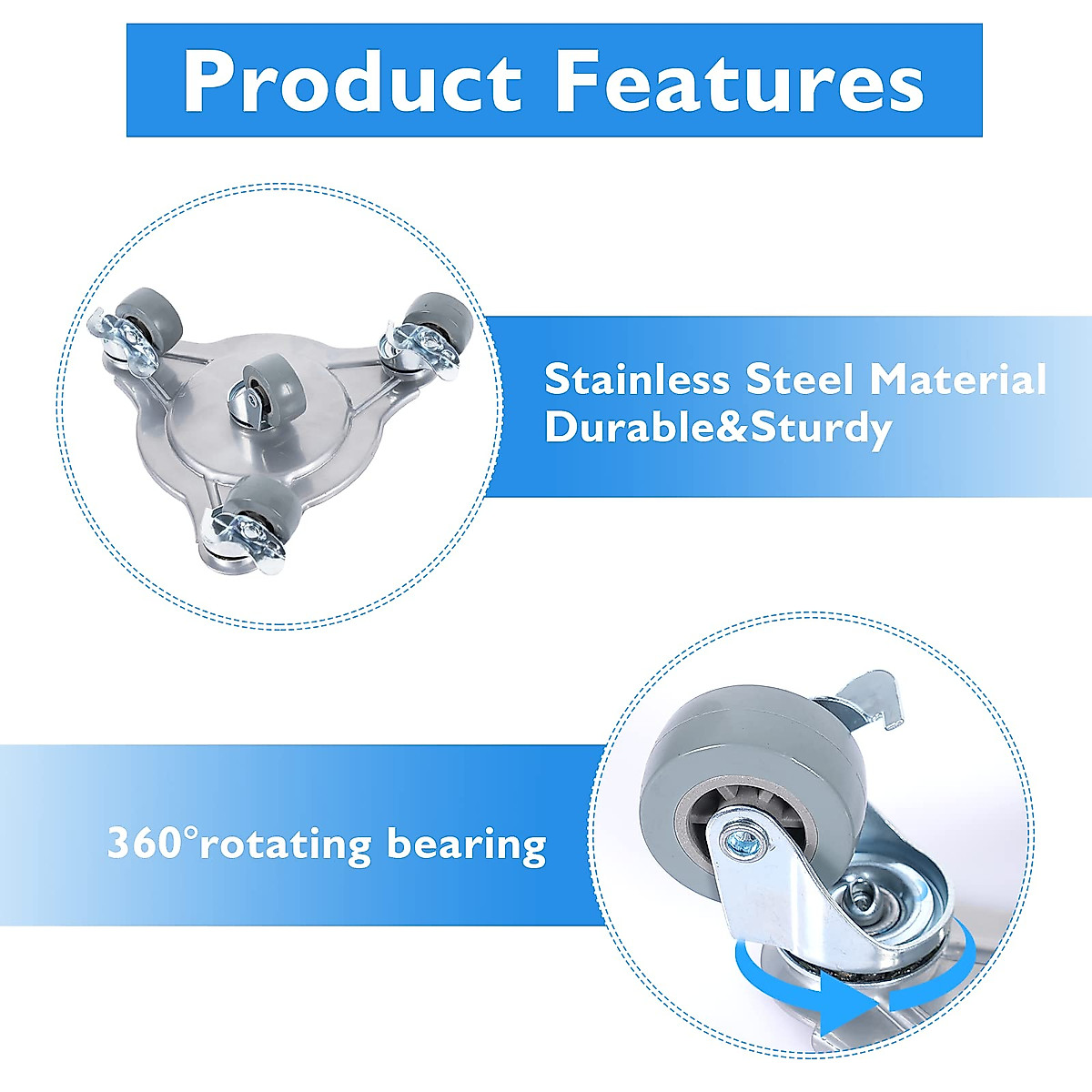 Furniture Movers with Wheels - Set of 9 Heavy Duty Furniture Lifter Tool with 1800 lbs Load Capacity, Easy Sliders Dolly for Moving Appliances, Sofa, Tables, Refrigerators, Cabinet, and Piano etc