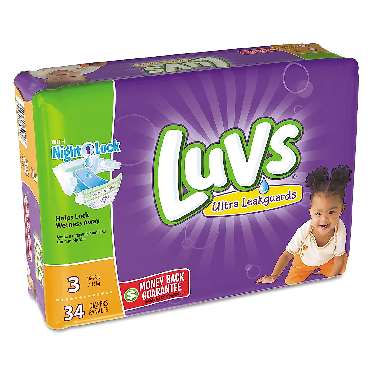 Luvs - Diapers Size 3: 16 To 28 Lbs 34/Pack 4 Pack/Carton "Product Category: Breakroom And Janitorial/Diapers"