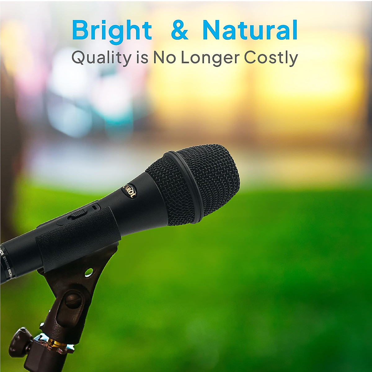 CAROL GS-67 Dynamic Vocal Microphone Supercardioid Handheld Mic, with Shock Absorber Effect for Presentation and Home Entertainment, Recording, Live Performance w/ 14.8ft XLR to 1/4"(6.35mm) Cable