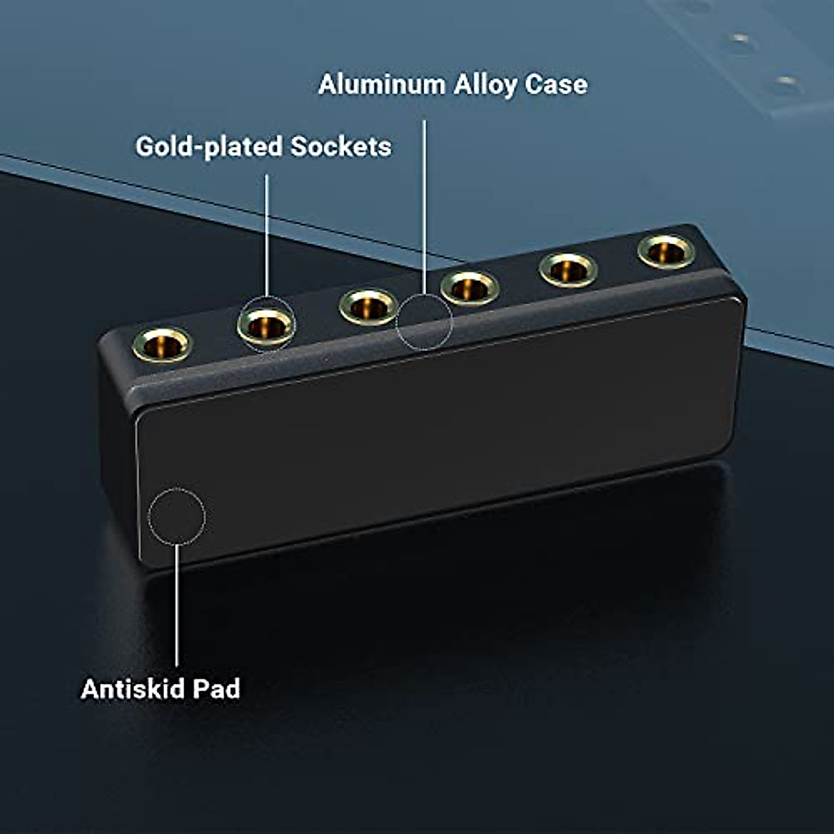 Cubilux 6.35mm Headphones Splitter Box for Audio