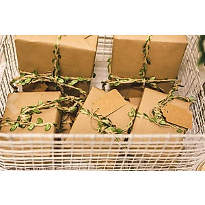 Leaf Ribbon for Crafts 21.8 Yards Artificial Vines Olive Green Fake Leaves Trim Ribbons for Gift Wrapping Wedding Baby Shower Decoration