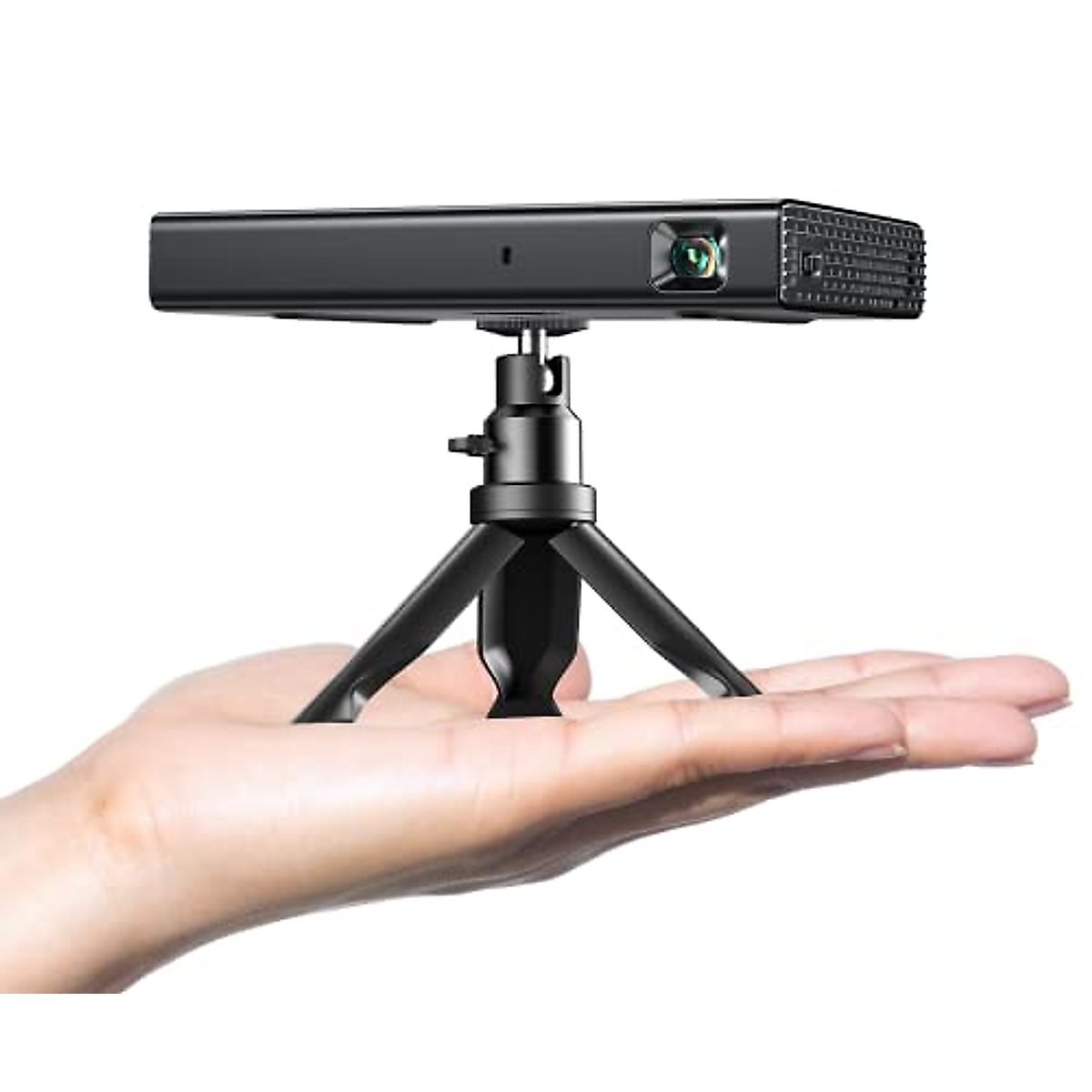 Mini Projector with WiFi and Bluetooth, ELEPHAS 1080P Portable Projector Built in Rechargeable Battery/Speaker, 5G Wireless DLP Little Pico Pocket Outdoor Video Home Movie Projector Compatible iPhone