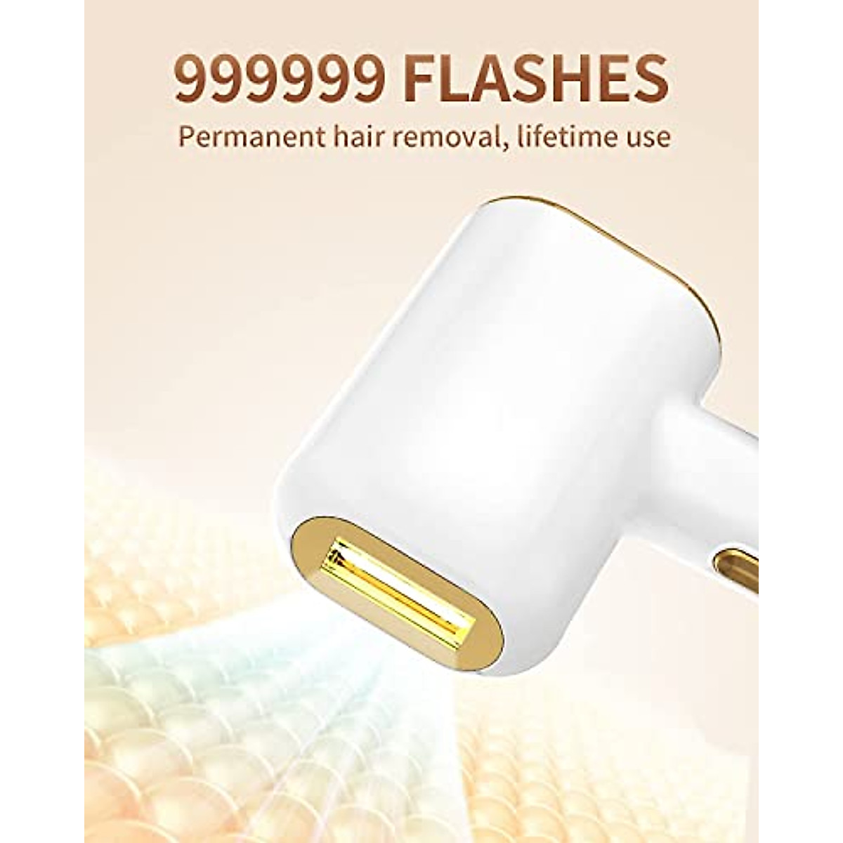 GERCY Laser Hair Removal for Women Permanent, Painless At-Home IPL Hair Removal Device Upgraded to 999,999 Flashes, 5 Level Energy Adjustable & 2 Flash Modes for Beautify Skin, Face, Body, Bikini