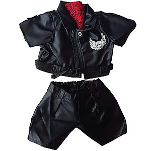 Easy Rider Biker Outfit Teddy Bear Clothes Fits Most 14" - 18" Build-a-bear and Make Your Own Stuffed Animals