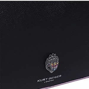 Kurt Geiger Women’s Richmond Leather Rainbow Stitch Camera Bag Crossbody, Black