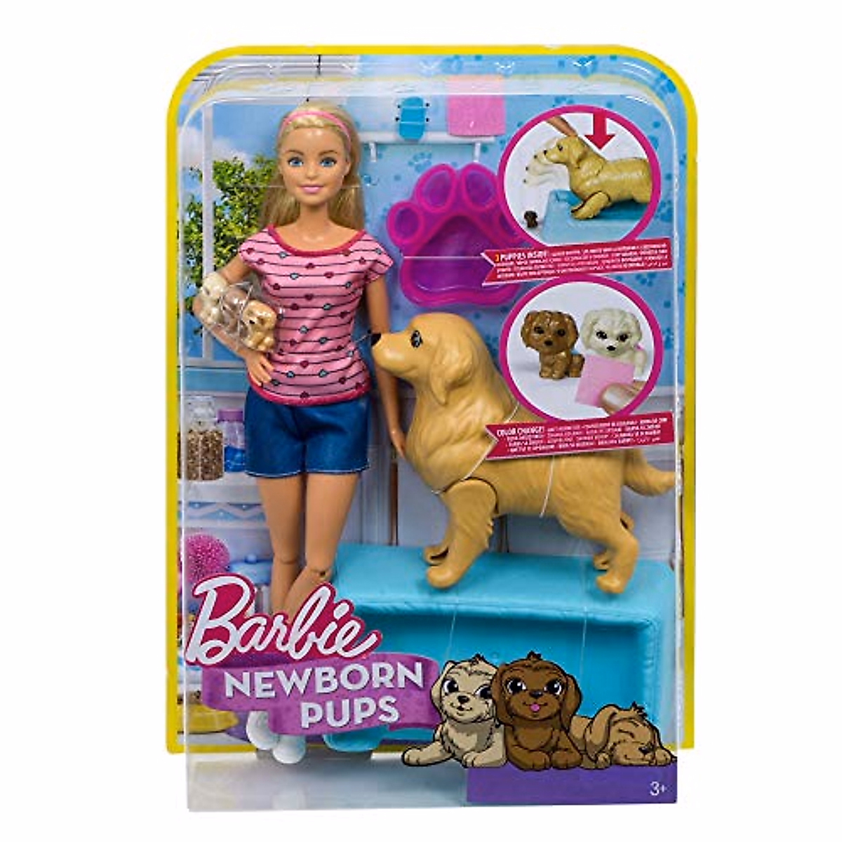 Barbie Newborn Pups Doll & Pets