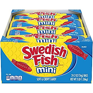 SWEDISH FISH Mini Soft & Chewy Candy, Easter Candy, 24 - 2 oz Bags