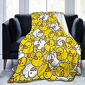 Gbuzozie Fleece Blanket Cute Duckies Lightweight Ultra-Soft Micro Cartoon Rubber Ducks Throw Blanket for Sofa Couch Bed Camping Travel - Super Soft Cozy Microfiber Blanket 50"X40"