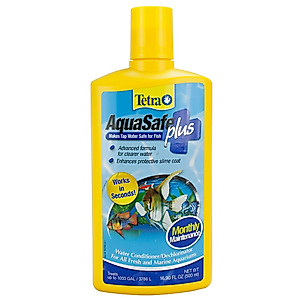 Tetra AquaSafe Plus 16.9 Ounces, aquarium Water Conditioner And Dechlorinator