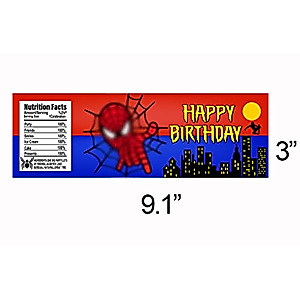 Spider Birthday Party Supplies and Decorations,Spider Themed Party For Kids Serves a Airwalker Balloon, Cupcake Toppers,Banner,Latex Balloons and Bottle Stikers