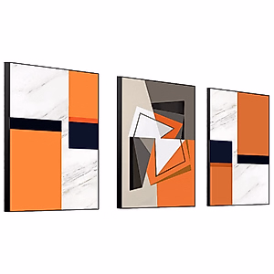 Wall Art, Framed Wall Art,Modern Abstract Canvas Wall Art 3 Piece Set Of Painted Prints, Boho Style For Living Room Bathroom Kitchen Office Wall Decor,Canvas Artwork (white, 16" X 24" X 3 pieces)