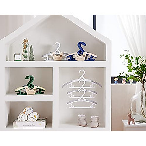 VIPOSCO Baby Hangers 24 Pack Kids Adjustable Hangers for Nursery Closet Non-Slip Hangers Kids Cloth Hanger for Girl Boy Toddler Children Newborn Coat Pant Hanger, Blue&Pink