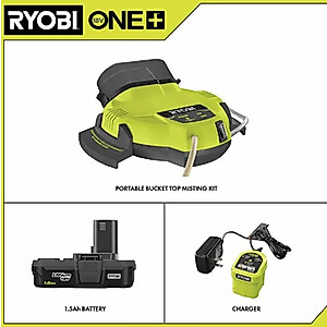 RYOBI - 18V Portable Bucket Top Misting Kit with 1.5 Ah Battery and 18V Charger - PMP01K
