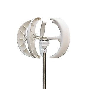 Wind Turbine Generator Kit 1000W Wind Turbine 12v 24v Vertical Axies Wind Generator Small Windmill Energy With MPPT Charge Controller Homeuse for Home Marine Industrial Energy (Color : White, Size :