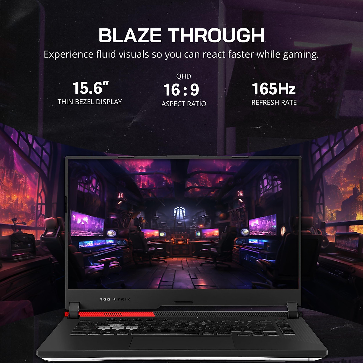 ASUS ROG Strix G15 Gaming Laptop, 15.6" QHD 165Hz Display, AMD Ryzen 9 5980HX, 64GB RAM, 4TB PCIe SSD, RGB Backlit Keyboard, Radeon RX 6800M, Win 10 Pro, Black, 128GB Hotface Extension Set