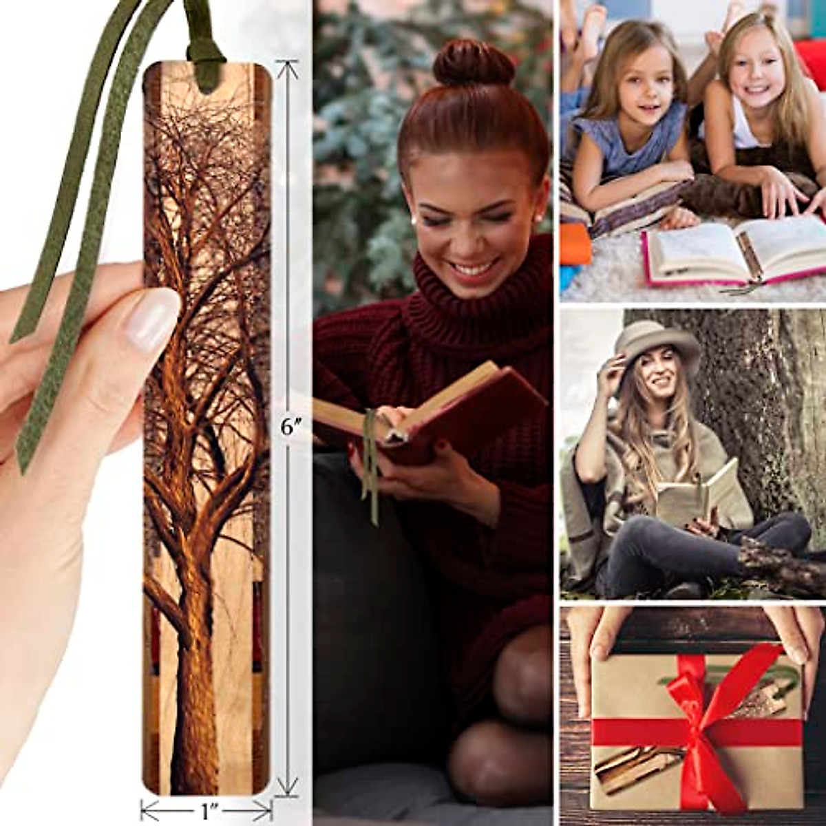 Winter Willow Tree Wooden Bookmark - Also Available with Personalization - Made in USA