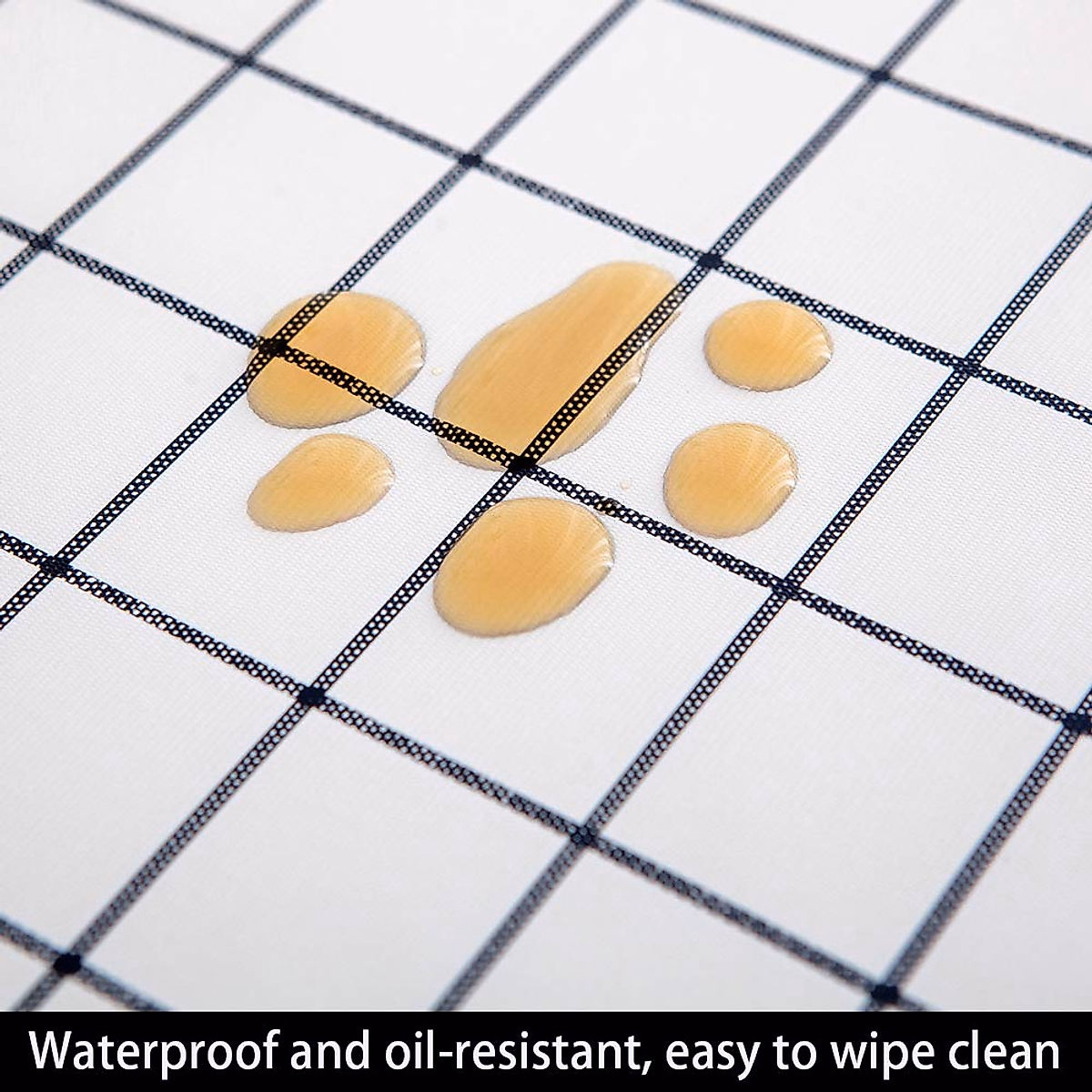 Yofori Tablecloth Wipe Clean Table Cloth Wipeable PVC Waterproof Rectangular Table Cover Plastic Table Protecter for Kitchen Outdoor (54x108 inch, Plaid)