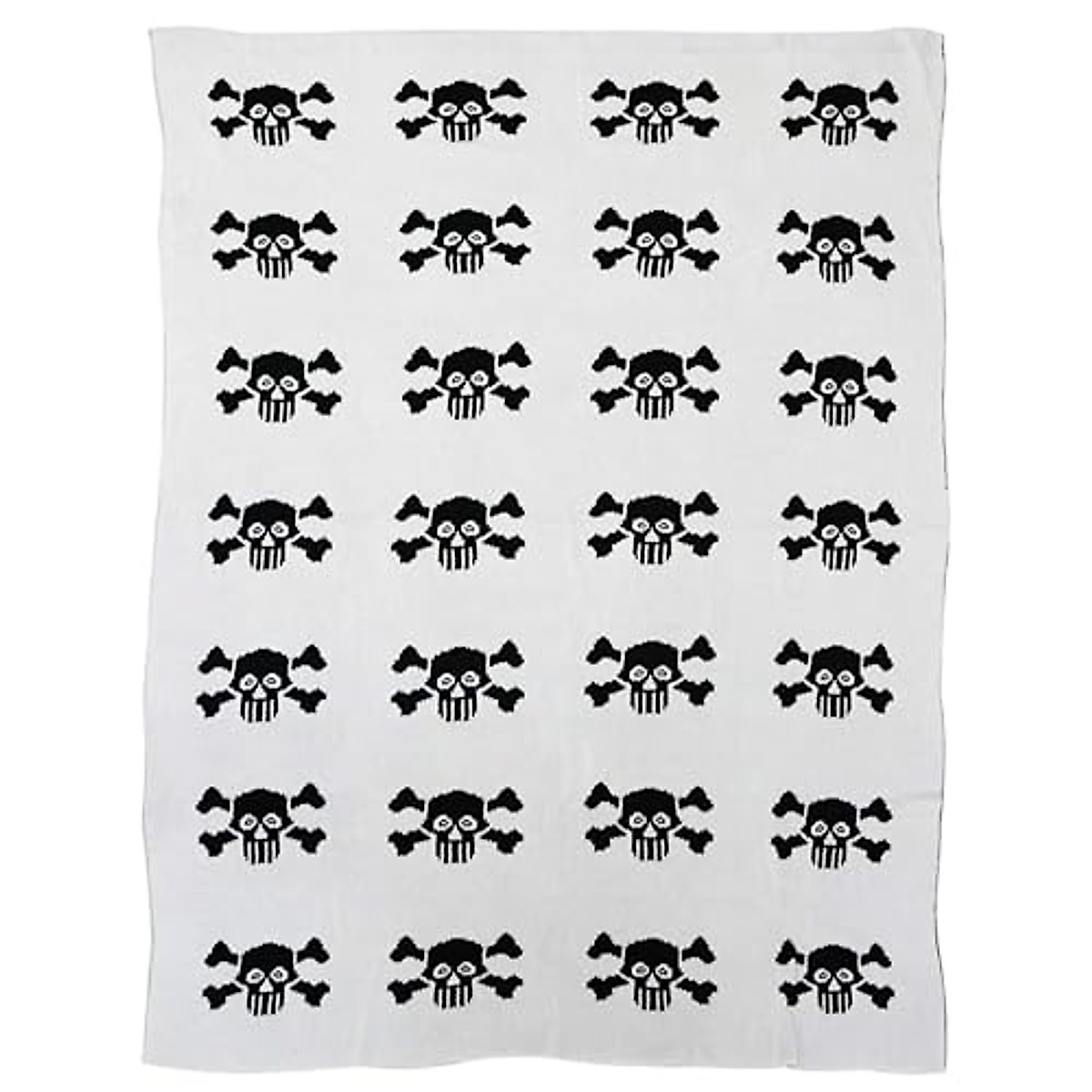 Brandream Throw Blanket Baby Crib Blankets Black and White Designer Pirate Blankets Scull Pattern Decorative Soft Blanket for Couch 35 by 43 Inch