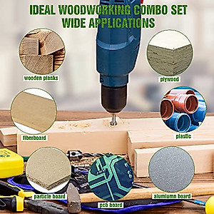 Himutain Countersink Drill Bits Set, Counter Sink Drill Bit Sets for Wood, 82 Degree High Carbon Steel Wood Countersink Bits (1/2" 3/8" 1/4")