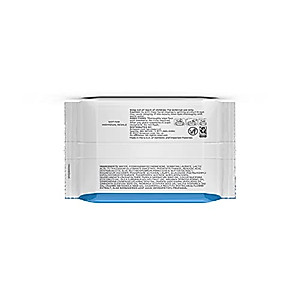 Amazon Basics Make Up Remover Wipes, Fragrance Free, 150 Count (6 Packs of 25) (Previously Solimo)