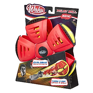 WAHU Phlat Ball Sonic Flying Saucer Ball Toy for Kids Ages 5+, Time Delay Flying Disc Toy with Suspense-Building Sound Effects, Throw a Disc Catch a Ball