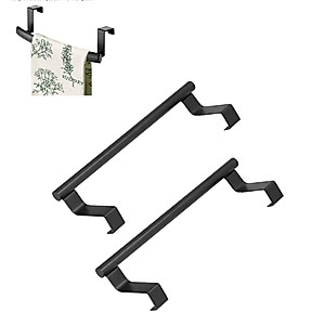 Over Cabinet Cupboard Door Towel Bar, 2 Pack Stainless Steel Kitchen Towel Holder Over Door Towel Rack Bar Holder Towel Racks for Bathroom Door (23cm)