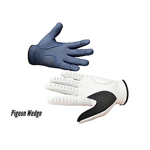 PIGEON WEDGE Leather Golf Glove Men for Right Handed Golfers, Lambskin Leather, Comfortable Design, Maximum Grip, All Weather Golfing Glove, Worn On Left Hand, Breathable