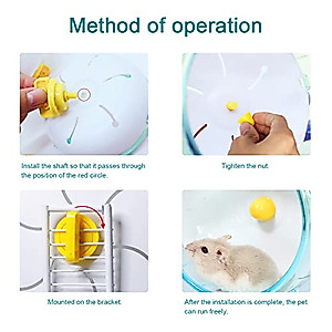 Aucks Silent Hamster Exercise Wheels 6.9 inch Stand Silent Spinner for Hamster Gerbils, Mice，Other Small Animals