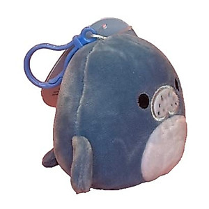 Squishmallow Official Kellytoy 3.5 Inch Clip On Bag Keychain Backpack Clips Squishy Soft Plush Toy Animal (Maeve The Manatee)