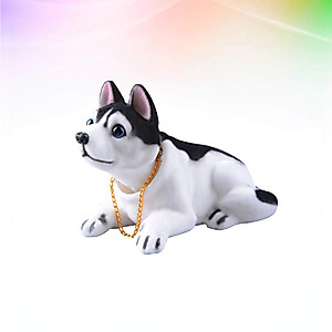 Wakauto Bobblehead Dolls Shaking Head Dog Desktop Ornament Gift for Home Shop Car Dashboard Decor