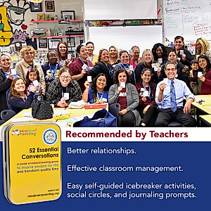 Mind Brain Emotion 52 Essential Conversations for Home, Therapy, Speech, School Classroom - Conversation Cards for Kids, Family, Teacher & Counselor to Build Growth Mindset & Communication Skills