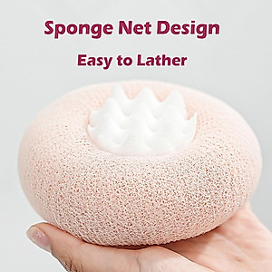 2 Pack Bath Body Brush,Exfoliating Body Scrubber,Bath Sponge Brush to Scrub The Body and Enjoy The Shower(Pink&Blue)…